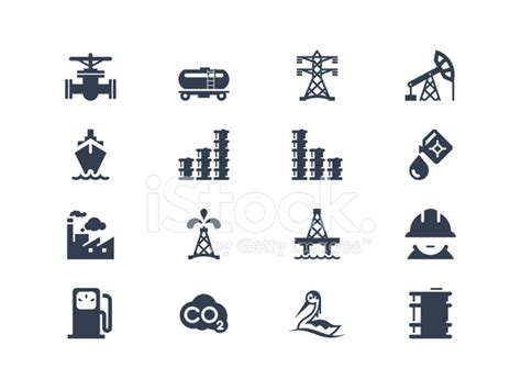 석유 산업 아이콘 스톡 벡터 Freeimages