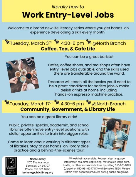 Learn About Library Work Life North Berkeley Public Library
