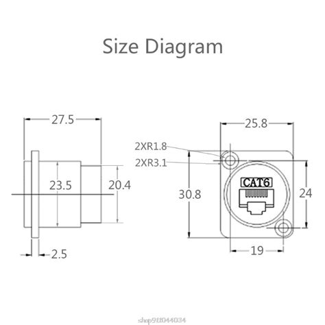 D Type Module Rj45 Socket Cable Female Signal Conn Vicedeal