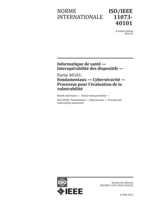 ISO IEEE Health Informatics Device Interoperability Part Foundational