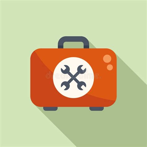 Laptop Repair Tool Box Icon Flat Vector Button Tool Stock Vector Illustration Of Update