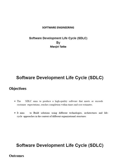 1 Sdlc Pdf Software Development Process Computer Science
