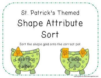 St Patrick S Day Themed Shape Attribute Sort By Learning With Es