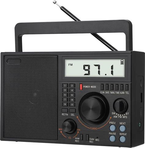 Amazon Com Portable AM FM SW Radio With Bluetooth Speaker LCD Display Time Operated By