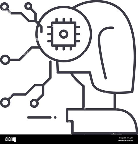 Artificial Intelligence Concept Icon Linear Isolated Illustration Thin Line Vector Web Design