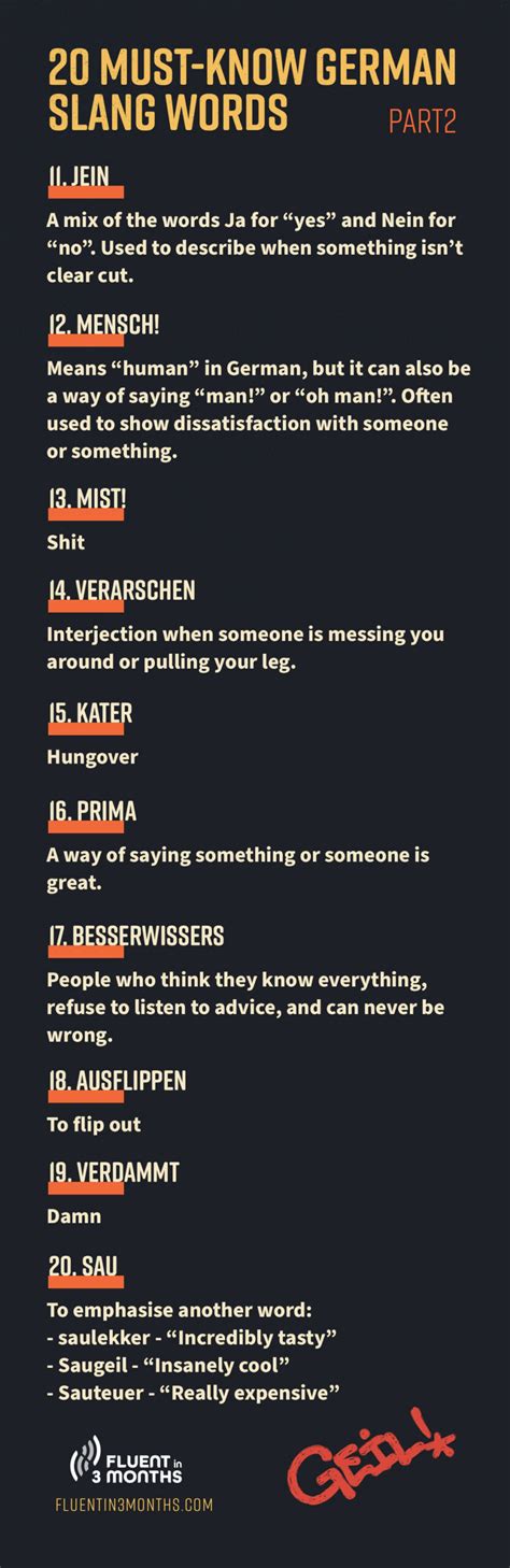 Half Silk German Slang Common German Slang Words For Beginner