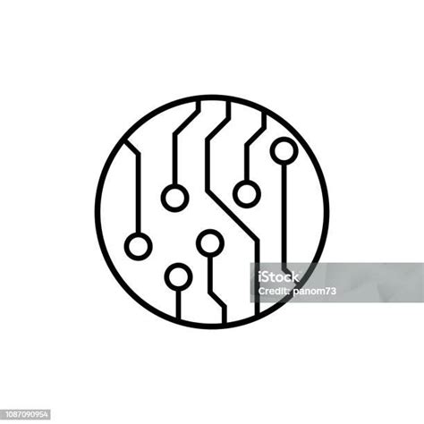 회로 보드 기술 벡터 아이콘입니다 대 한 귀하의 웹 사이트 디자인 로고 Ui 애플 리 케이 션 벡터 일러스트 레이 션 0명에