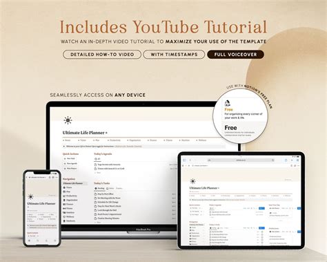 Notion Template Extended Life Planner All In One Template Notion