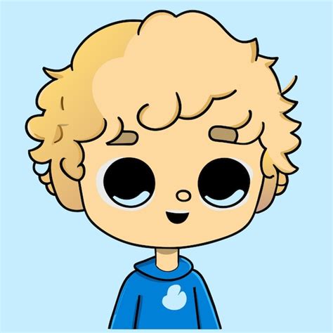 Lindo Chibi Niño Dibujado A Mano Dibujos Animados Pegatina Icono
