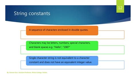 Constants In C Pptx Computing Technology And Computing