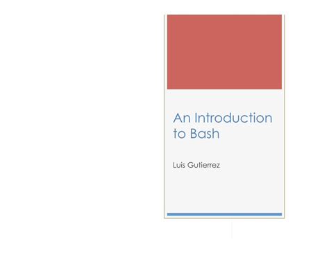 Pdf An Introduction To Bash Utep Mathematics€¦ · What Is A Shell