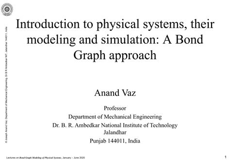 pdf lecture notes on introduction to physical systems their modeling and simulation a bond