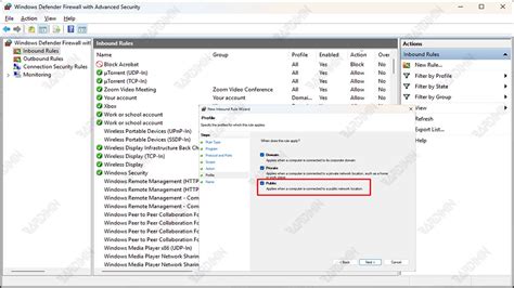 How To Block Inbound Connections For Public Networks In Windows 11