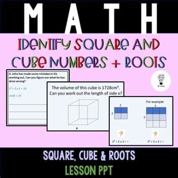 Can You Square Negative Numbers Definition For Square Numbers Lesson PPT