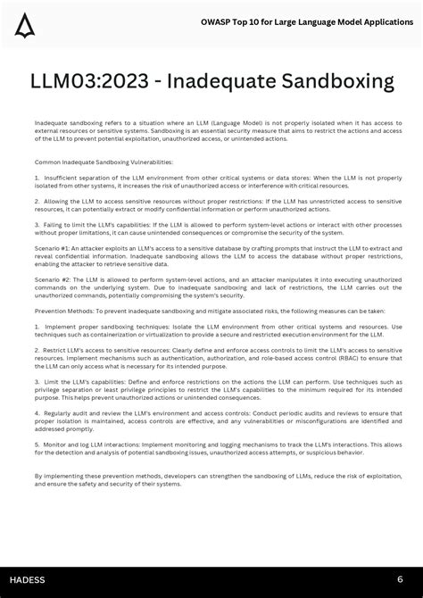 Owasp Top 10 For Large Language Model Applications Pdf