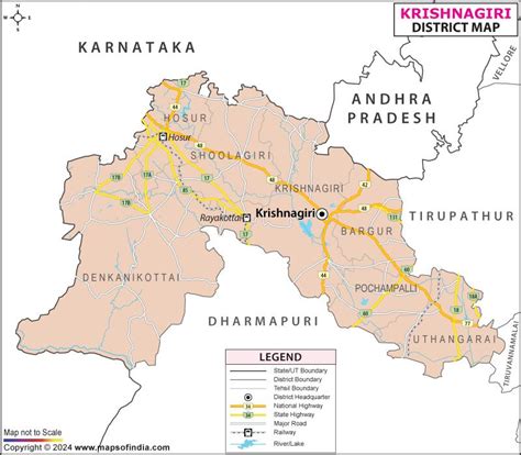 Mapsofindia Offical On Linkedin Krishnagiri District Map