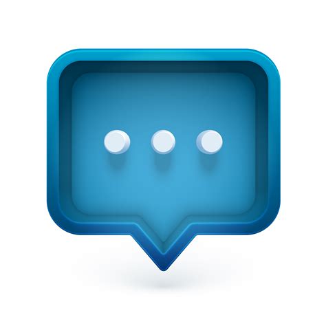 Colorful 3d Speech Bubble With Three Dots Vector Illustration 313182