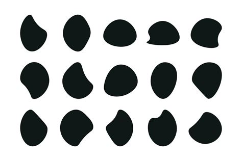 Random Blob Shapes Organic Blobs Set Rounded Abstract Organic Shape