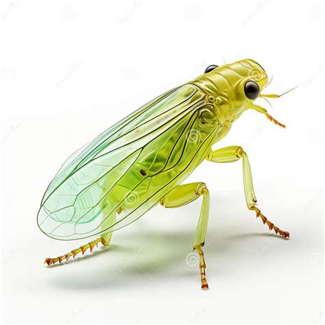 Realistic 3d Model Of A Large Green Leafhopper Insect Stock Illustration Illustration Of Shiny