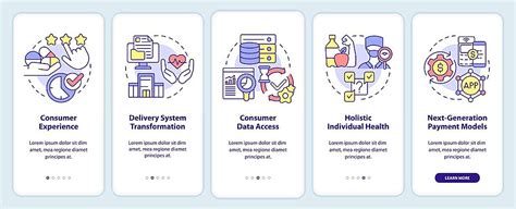 Healthcare Issues Onboarding Mobile App Screen Ui Kit Vector Vector Ui Kit Vector Png And