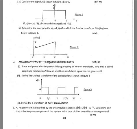 solved 1 a consider the signal x t shown in figure 1