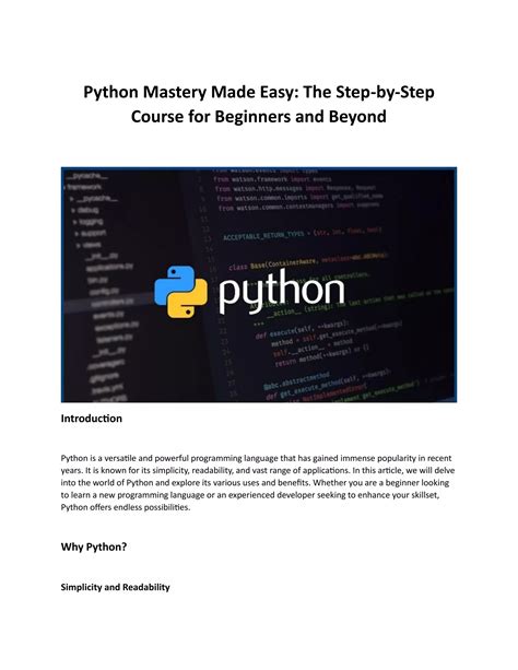 Python Mastery Made Easypdf