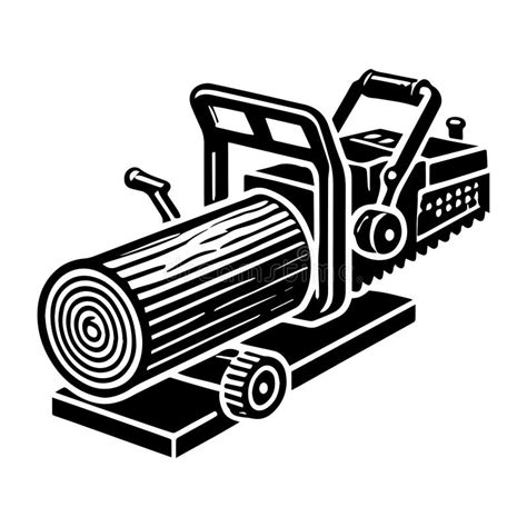 Simple Log Splitters Icon With Logo And Illustration Design Stock Vector Illustration Of