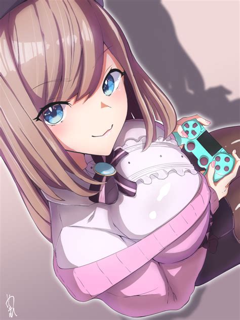 Rule 34 2021 3 Breasts Brown Hair Closed Mouth Collared Shirt Controller Female Game