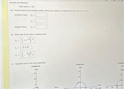 Solved Consider The Following Cube Roots Of 125 A Find The Chegg Com