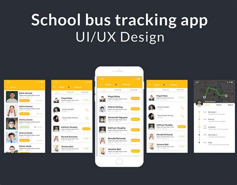 School Bus Tracking App Uiux Design Using Figma 2 Images Behance
