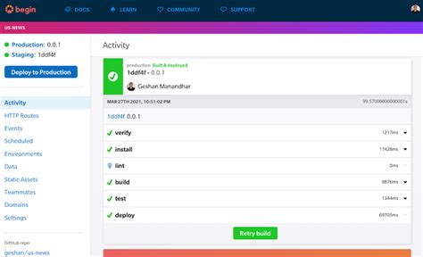 Deploying A Full Stack Nodejs React App For Free With Begin