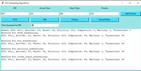 Rehan Malik On Linkedin Cpuscheduling Python Tkinter Techprojects