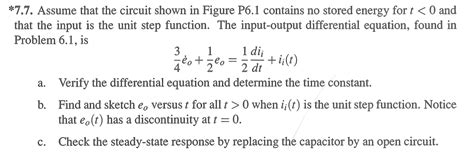 Assume That The Circuit Shown In Figure P Chegg Com