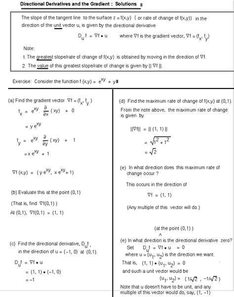 Functions Of Two Variables Math100 Revision Exercises Resources