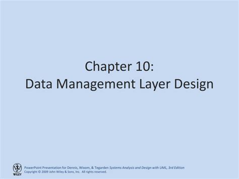 Data Management Layer Design Presentation Data Management Layer Design Presentation