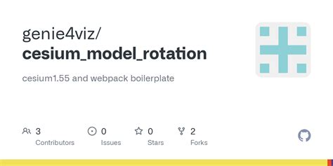 Github Genie4vizcesiummodelrotation Cesium155 And Webpack Boilerplate