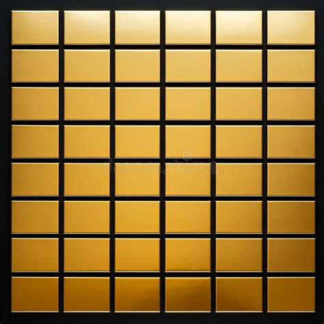Minimalistic Golden Grid Composition With Geometric Shapes Stock Illustration Illustration Of