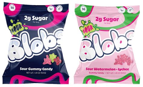 Low Calorie Sour Gummy Candies Sour Blobs