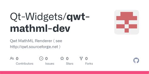 Github Qt Widgetsqwt Mathml Dev Qwt Mathml Renderer See