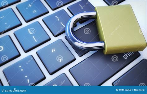 Computer Security And Cyber Safety Concept Stock Illustration