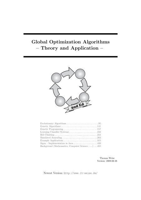 Global Optimization Algorithms Theory And Of Thomas Weise