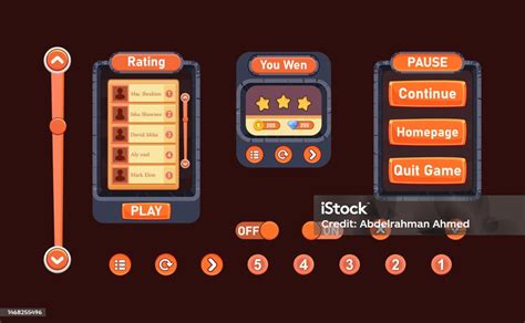List Of Mobile Games Game Ui Kit User Interface Ui Ux向量圖形及更多一組物體圖片 Istock