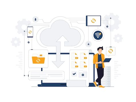 premium vector cloud computing big data source center online storage