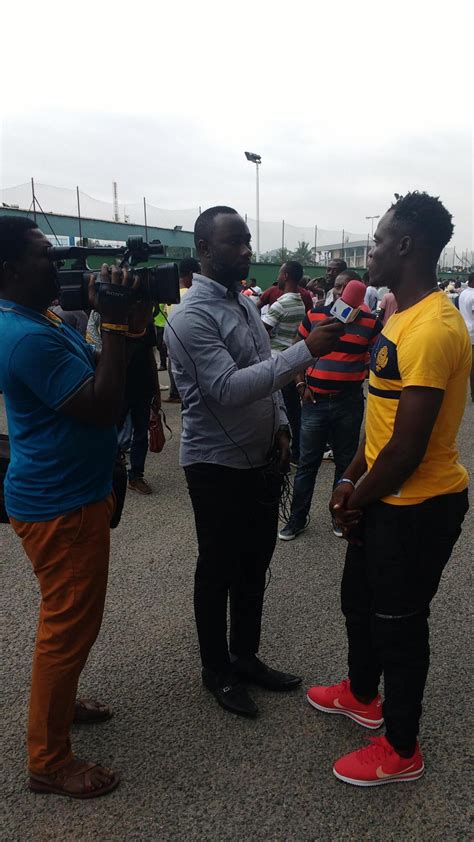 Ibrahim Abdul Samad On Linkedin Interviewing One Of My Player At The Stadium