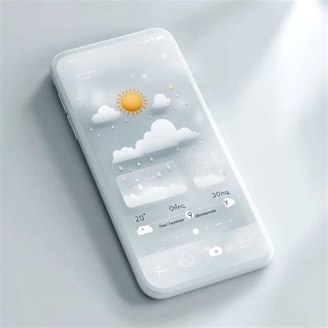 A Minimalist Weather App Design Clean And Modern Interface With Intuitive Sectional Layouts