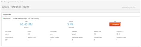 Terminate Live Meetings From The Cisco Webex Cloud Connected Audio Portal