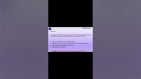 Part 1 Top 108 Questions For Aws Solutions Architect Exam Pteklearn Aws Certification