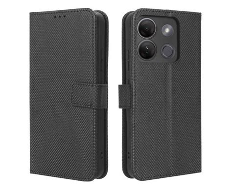 ᐉ Чохол книжка Fabric Texture для Infinix Smart 7 Tecno Spark Go 2023 Чорний • Краща ціна в