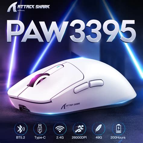Paw3395 Optical Sensor Lightweight Esports Mouse Low Latency High Speed