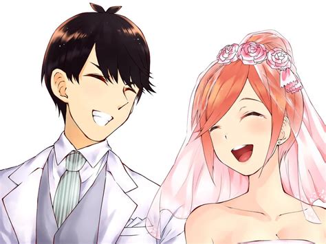 Nakano Yotsuba And Uesugi Fuutarou Go Toubun No Hanayome Drawn By Wai
